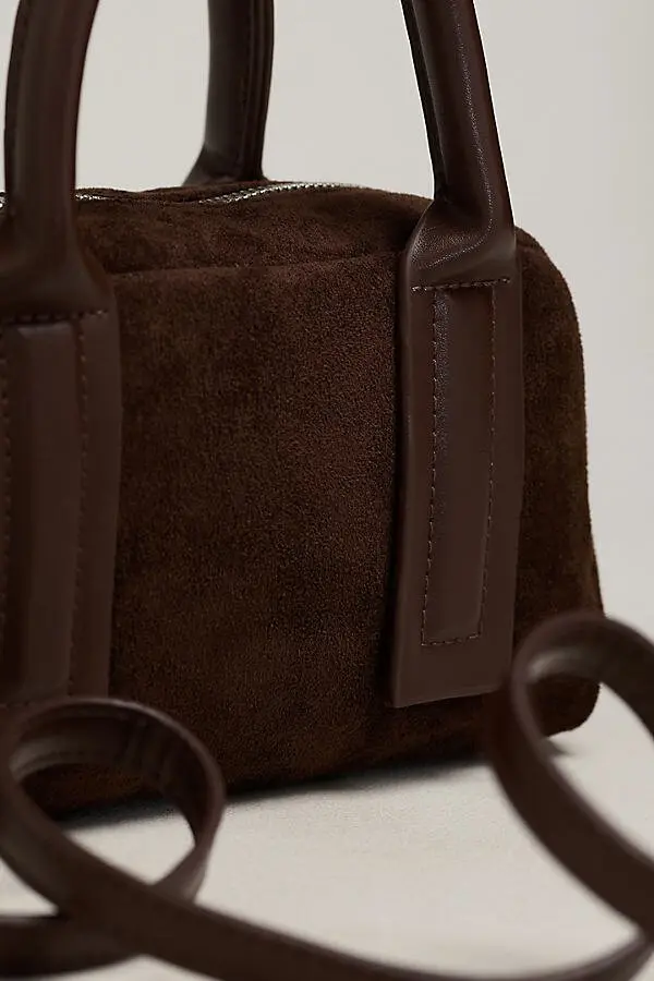 Anthropologie Noya Mi Faux Suede Bag - Chocolate