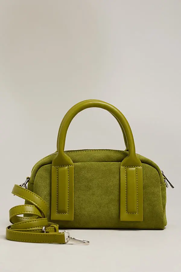 Anthropologie Noya Mi Faux Suede Bag - Green