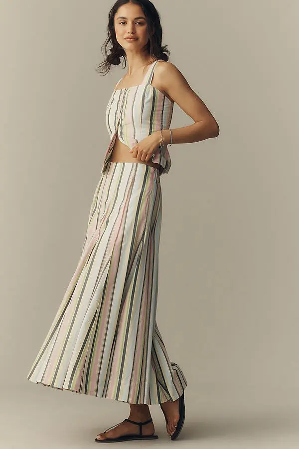 Maeve Striped Maxi Skirt