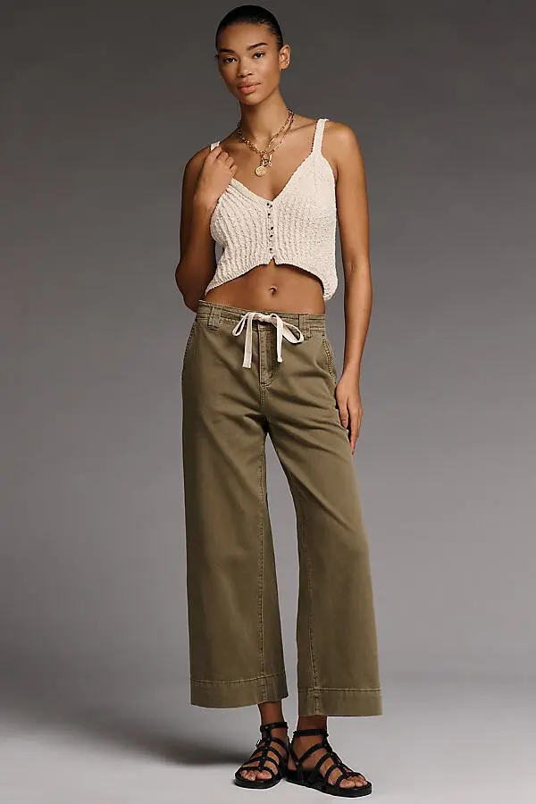 Sanctuary Lily Crop Pants - Covert Green