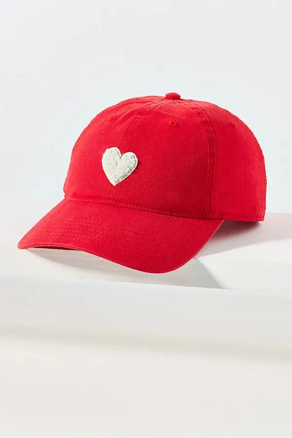 KERRI ROSENTHAL Imperfect Heart Baseball Cap - Red