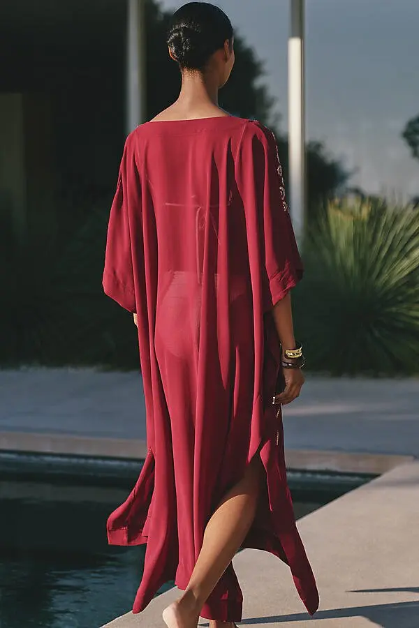 Agua Bendita Embellished Tunic Dress