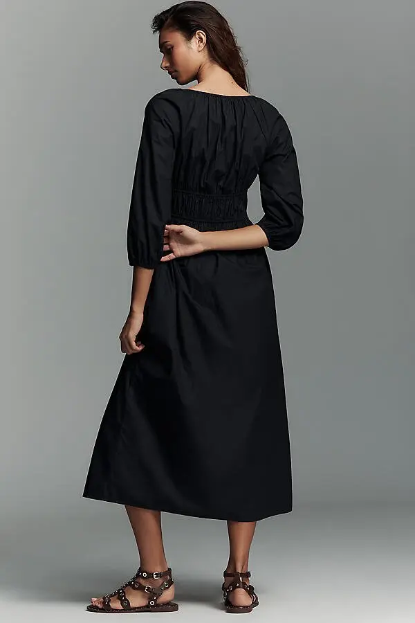 Rails Paio Cotton V-neck Midi Dress