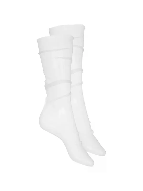 MAISON CLOSE Tulle Socks - White