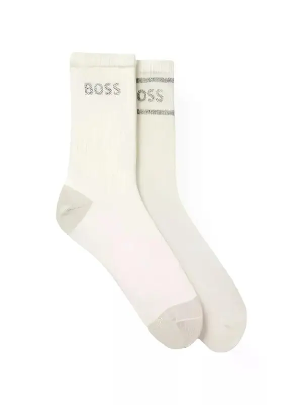 BOSS Ribbed Socks - White