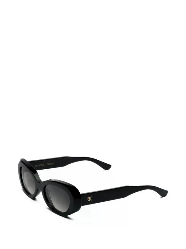 EMMANUELLE KHANH Paris Oval-frame Sunglasses - Black