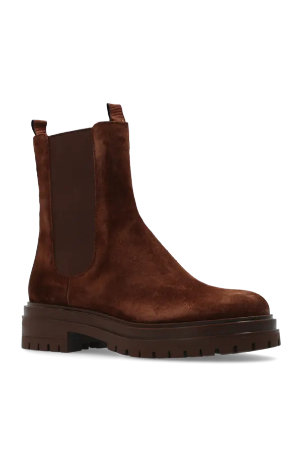 GIANVITO ROSSI Chester Suede Chelsea Boots - Brown