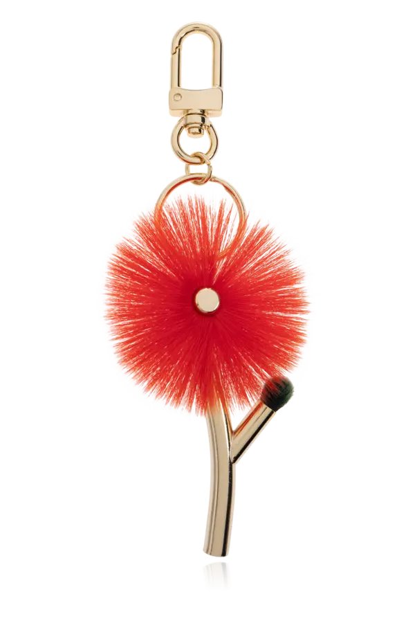 Issey Miyake Floral-motif Keychain - Red