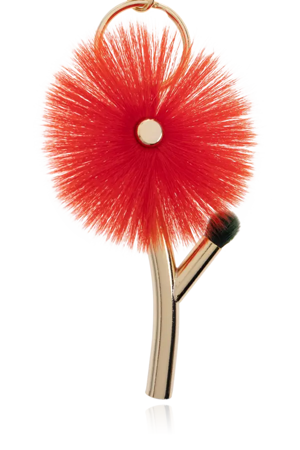 Issey Miyake Floral-motif Keychain - Red