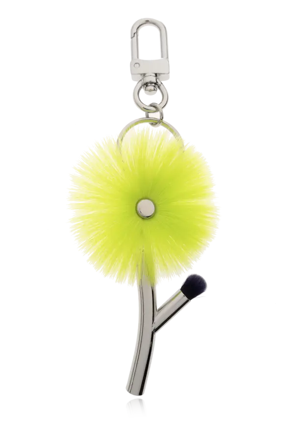 Issey Miyake Floral Motif Keychain - Neon