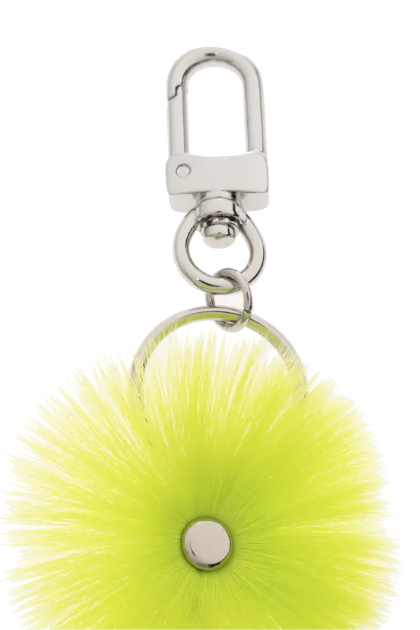 Issey Miyake Floral Motif Keychain - Neon