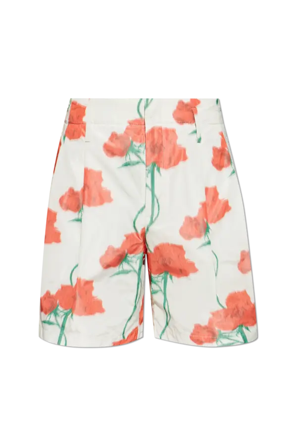 Kenzo Floral Print Shorts - Cream