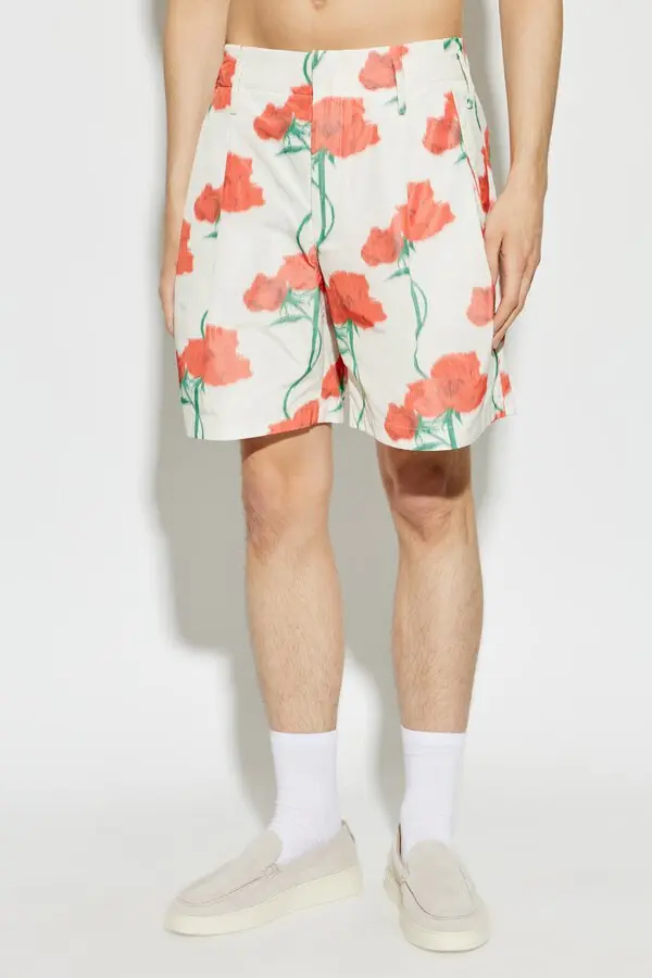 Kenzo Floral Print Shorts - Cream