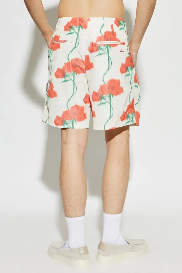 Kenzo Floral Print Shorts - Cream