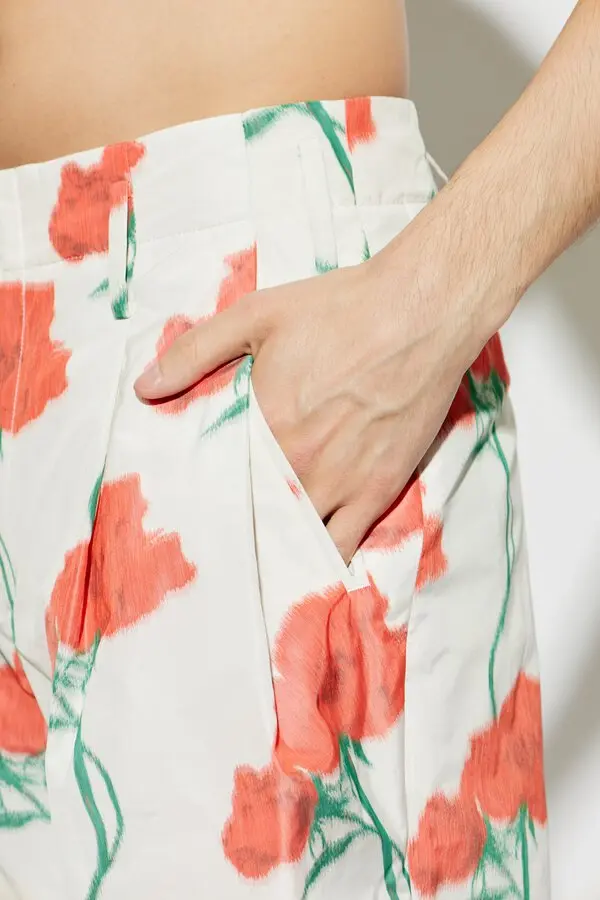 Kenzo Floral Print Shorts - Cream