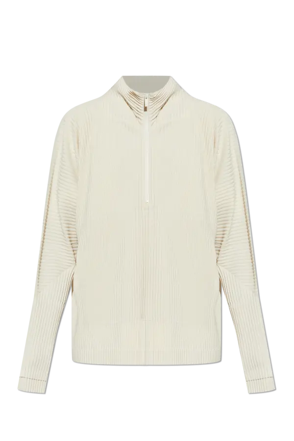 Issey Miyake Pleated Sweatshirt - Cream