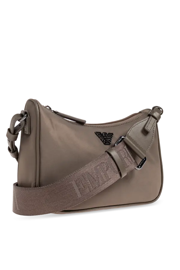 Emporio Armani Shoulder Bag With Branded Shoulder Strap And Metal Emblem