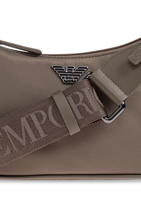 Emporio Armani Shoulder Bag With Branded Shoulder Strap And Metal Emblem