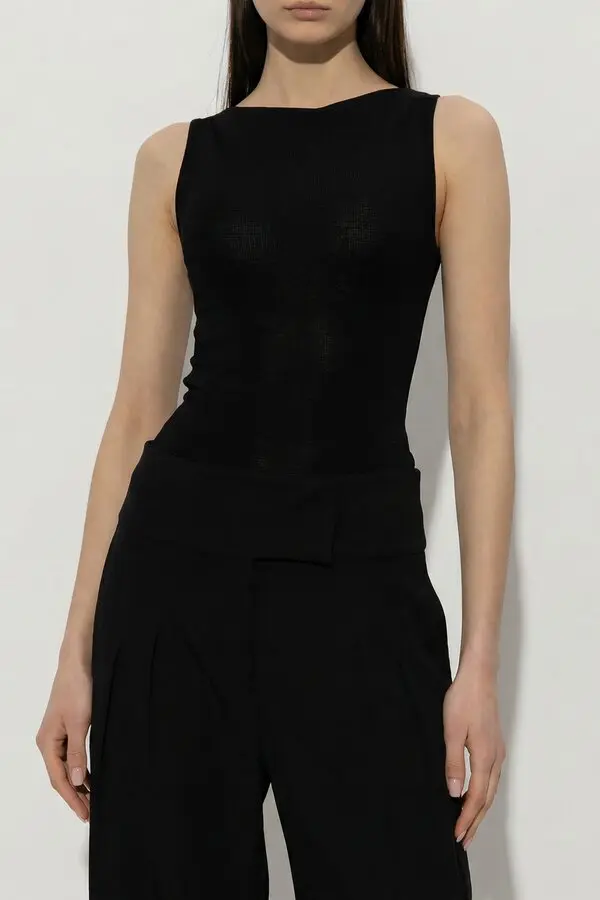 ENTIRE STUDIOS Sleeveless Bodysuit - Black