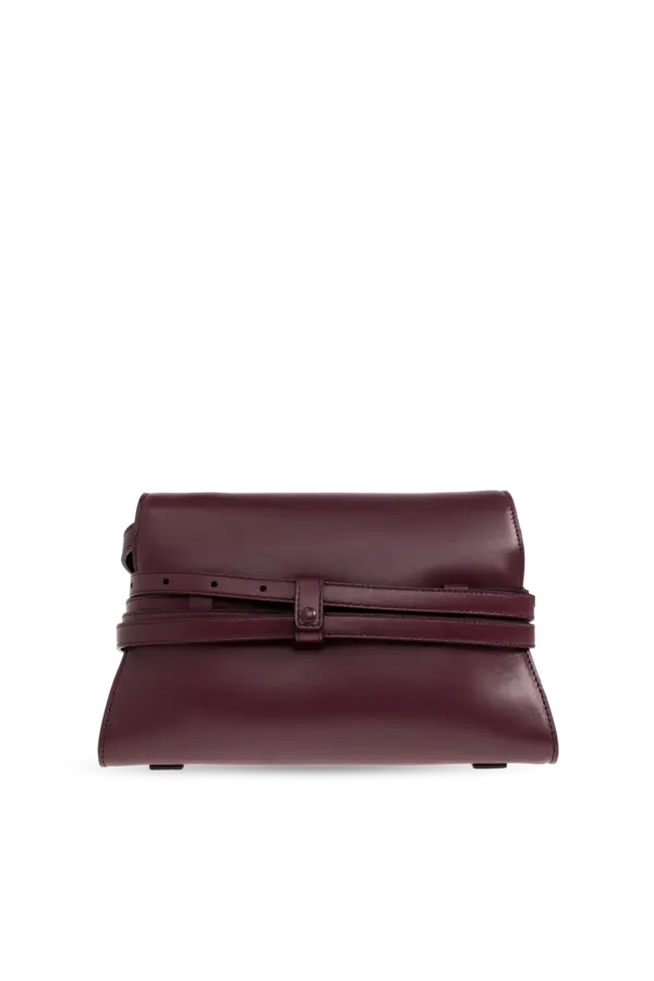 Moschino Shoulder Bag With Tie Detail - Burgundy