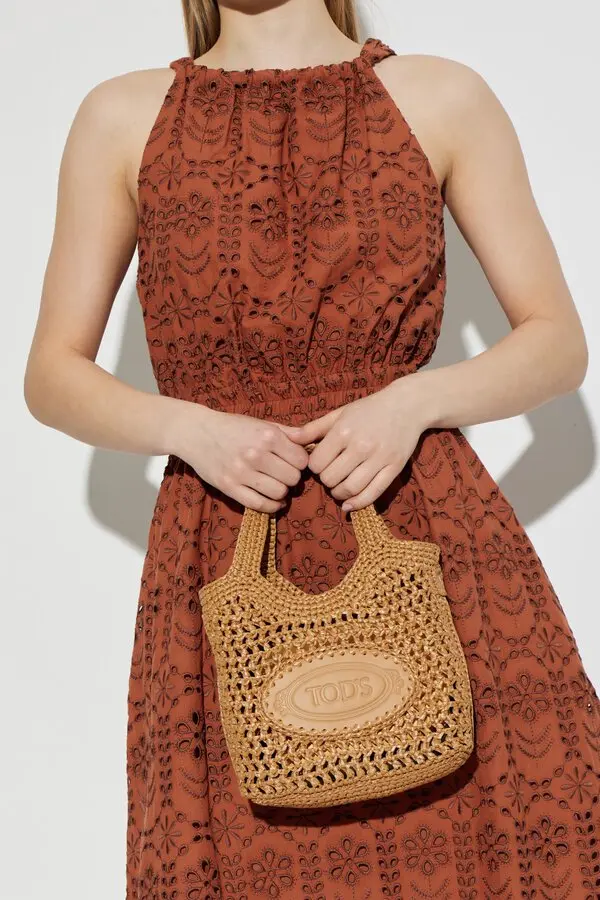 TOD’S Hand-woven Raffia Handbag