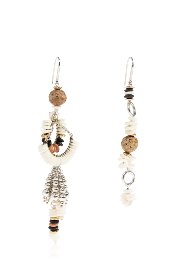 Isabel Marant Asymmetric Earrings - Cream