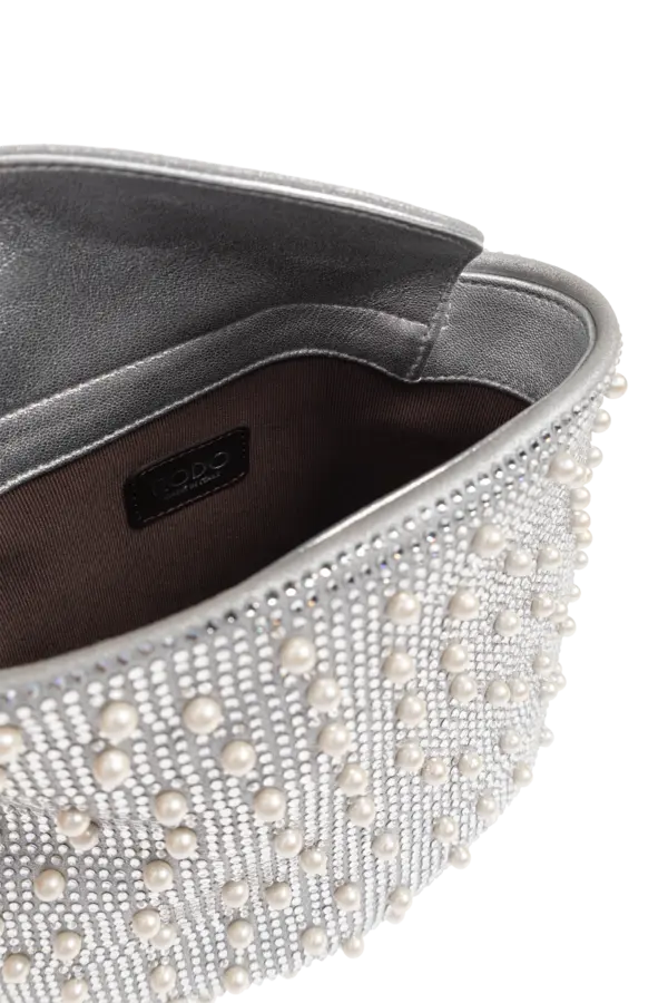 Rodo Handbag With Pearl And Mesh Detailing