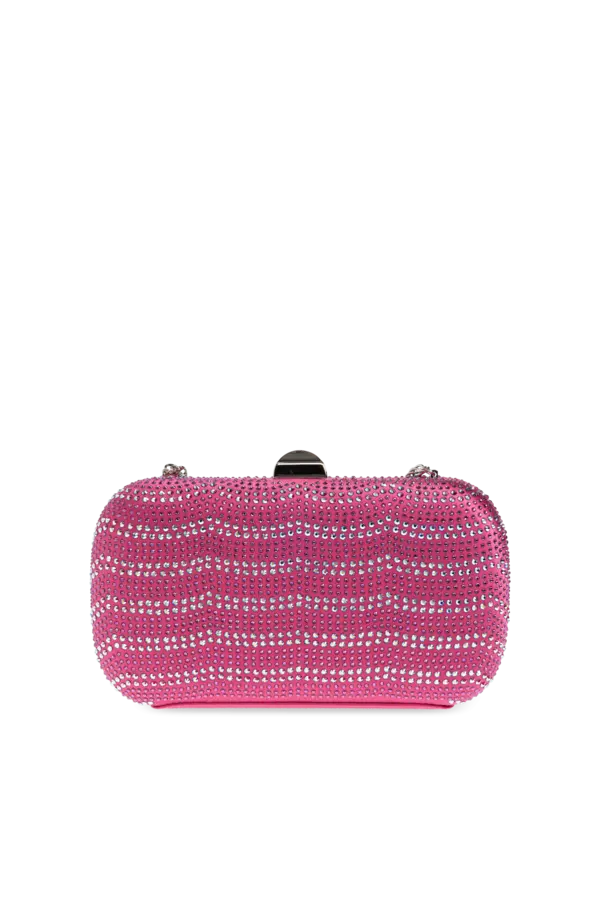 Rodo Clutch Bag With Cubic Zirconia - Pink