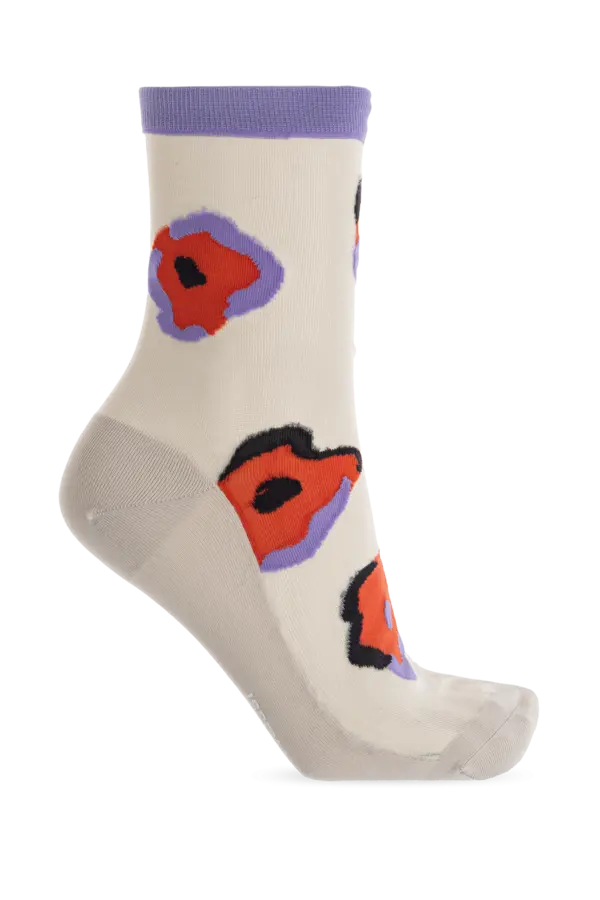 Issey Miyake Patterned Socks - Cream