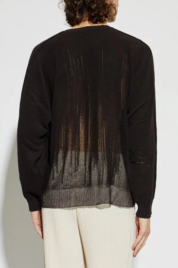 Issey Miyake Crew Neck Knit Sweater