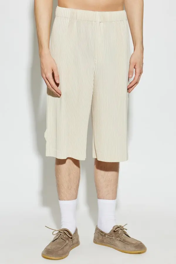 Issey Miyake Pleated Shorts - Cream