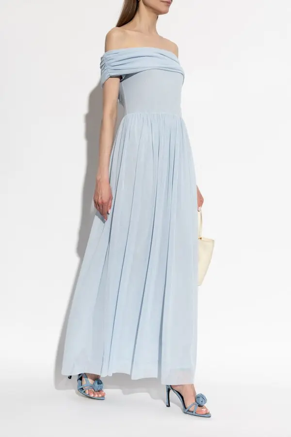 ROTATE BY BIRGER CHRISTENSEN Off-the-shoulder Maxi Dress - Blue