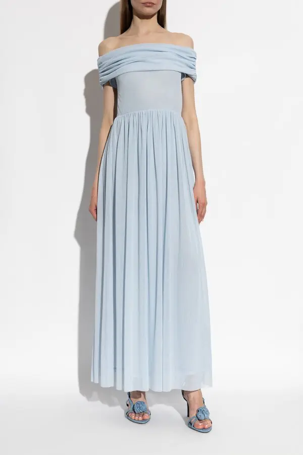 ROTATE BY BIRGER CHRISTENSEN Off-the-shoulder Maxi Dress - Blue