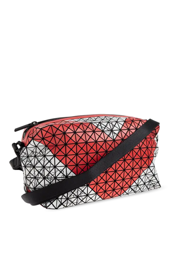 Issey Miyake Geometric Panel Shoulder Bag With Heart Motif