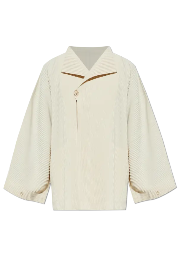 Issey Miyake Pleated Jacket - Cream
