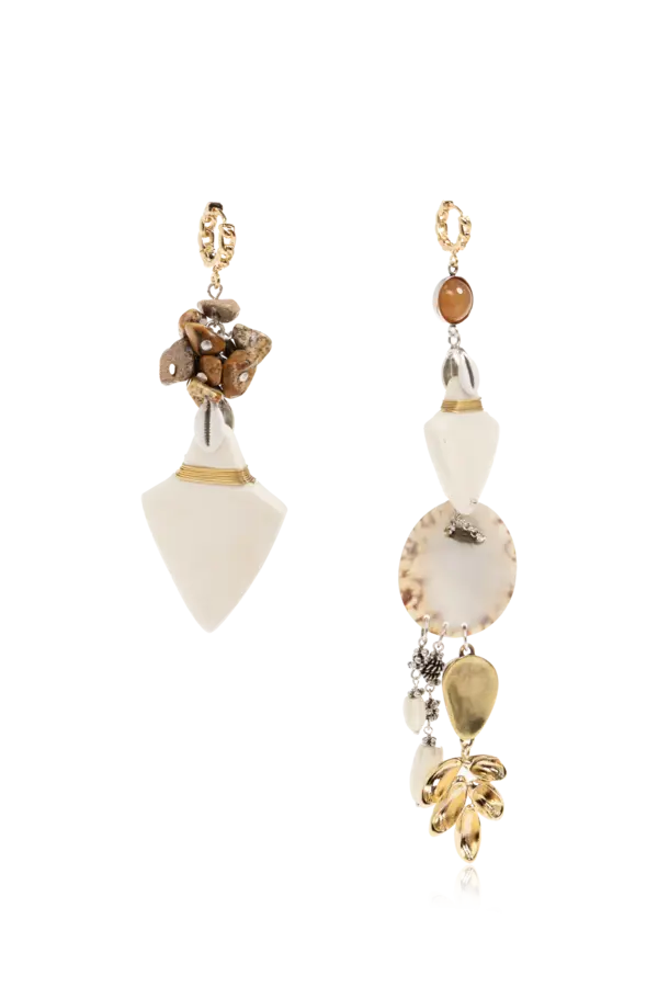 Isabel Marant Asymmetric Earrings - Cream