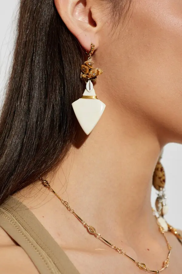 Isabel Marant Étoile Asymmetric Earrings - Cream