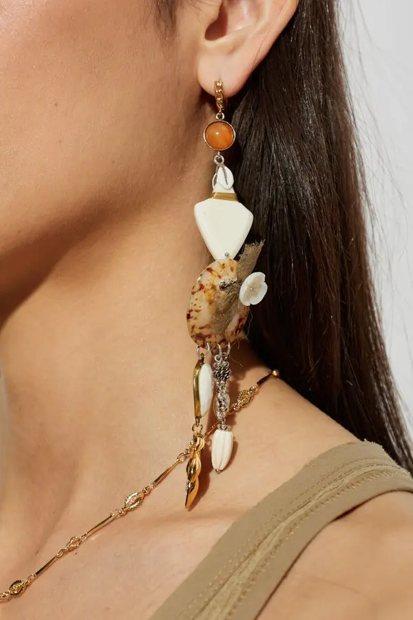 Isabel Marant Étoile Asymmetric Earrings - Cream