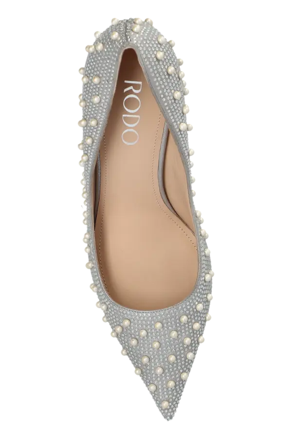 Rodo Pearl And Crystal Embellished Stiletto Heel