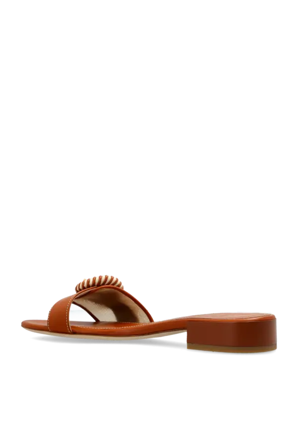 Rodo Leather Slides - Brown