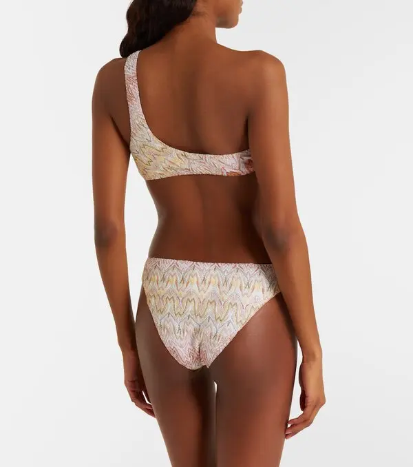 Missoni Lame One-shoulder Bikini - Multicoloured