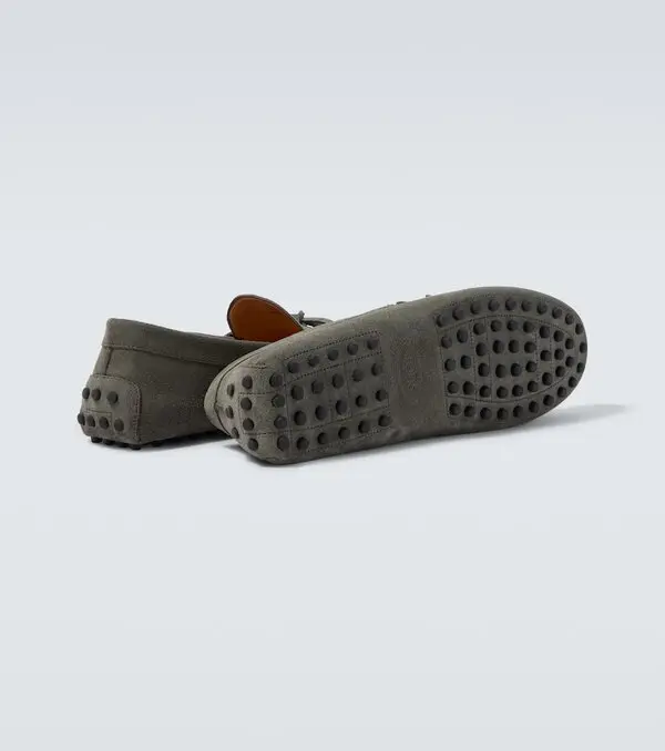 TOD'S Gommino Suede Driving Shoes - Green