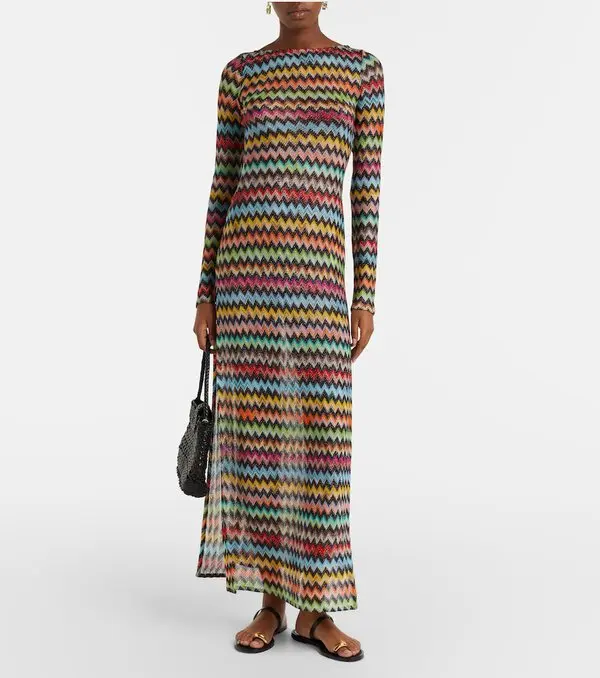 Missoni Zigzag Lame Beach Cover-up - Black