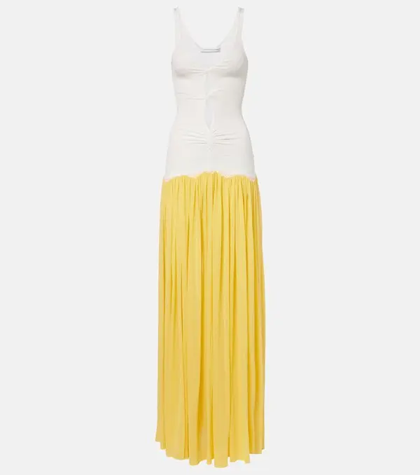 Christopher Esber Verner Cutout Lace-trimmed Jersey Maxi Dress - White