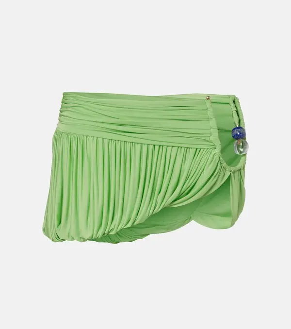 Christopher Esber Draped Jersey Miniskirt