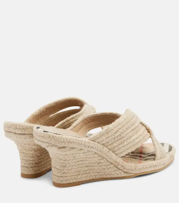 Burberry Woven Espadrille Wedges