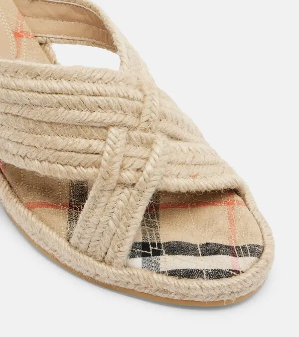 Burberry Woven Espadrille Wedges