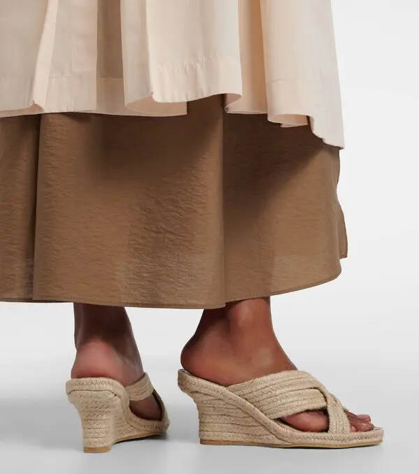 Burberry Woven Espadrille Wedges