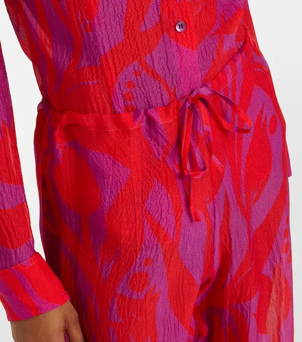 Dries Van Noten Pachas Silk Straight Pants