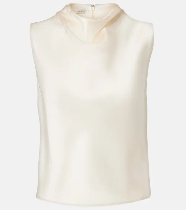 Vince Cropped Satin Top